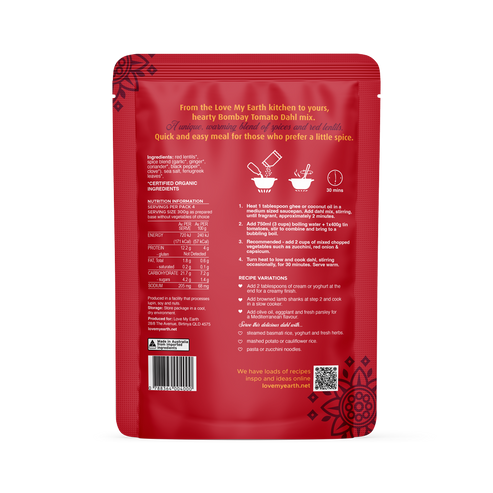 Organic Dahl Mix BOMBAY TOMATO – Lovemyearth