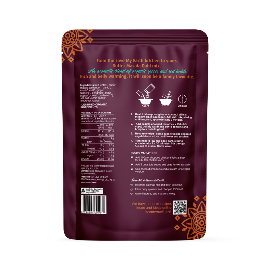 Love My Earth | Healthy Meals | Organic Spice Mixes, Dhals & Rices ...